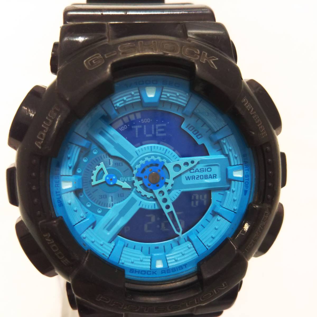 商品 CASIO カシオ／G-SHOCK GA-110B クォーツ 時計 多機能 ライトブルー ブラック(その他)｜売買されたオークション情報 ...