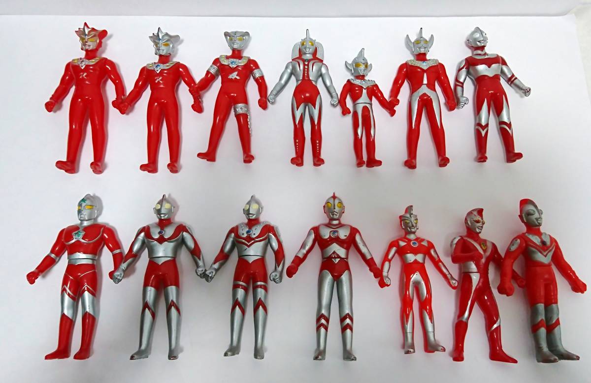 処分 バンダイ ユタカ ソフビ14体 1988 1997年発売 円谷プロ ウルトラマン タロウ ダイナ グレート レオ アストラ ゾフィ 80 エース(ウルトラマン)｜売買されたオークション ...