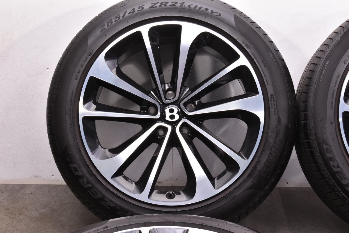 正規品 ベントレー ベンテイガ 純正 21in 10J +28 PCD130 承認 ピレリ P ZERO 285/45R21 36A 601 ...