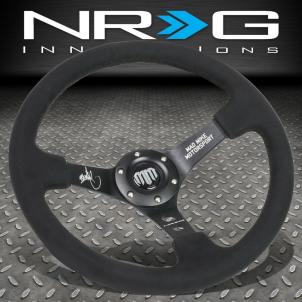 300本限定 NRG 35Φ Mad Mike Signature3”ディープ ステアリング アルカンタラ USDM stance ...