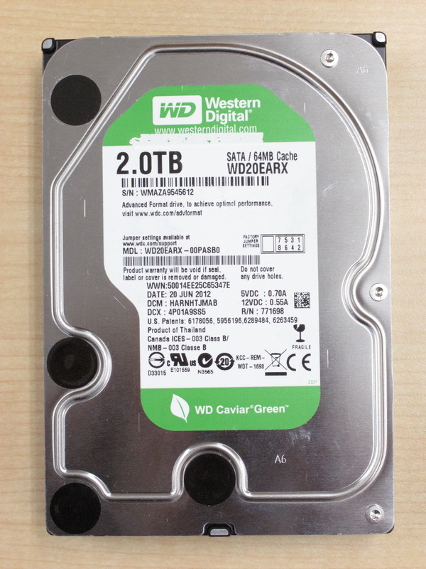 WESTERN DIGITAL WD20EARX-00PASB0 2TB 4(2TB～)｜売買されたオークション情報、yahooの商品情報を ...