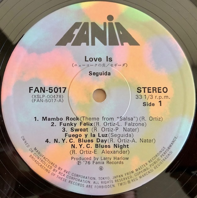 LP SALSA/SEGUIDA/LOVE IS/FANIA FAN-5017/国内76年ORIG OBI帯付 /セギーダ/ニューヨークの炎 ...