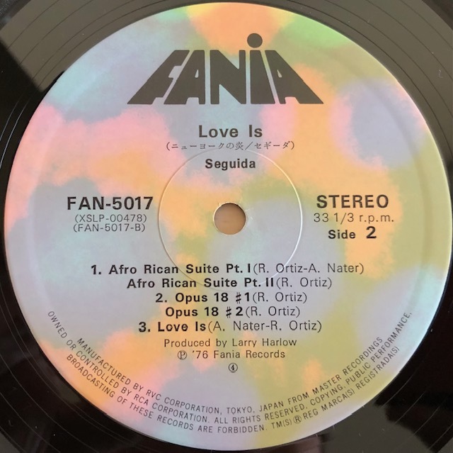 LP SALSA/SEGUIDA/LOVE IS/FANIA FAN-5017/国内76年ORIG OBI帯付 /セギーダ/ニューヨークの炎 ...