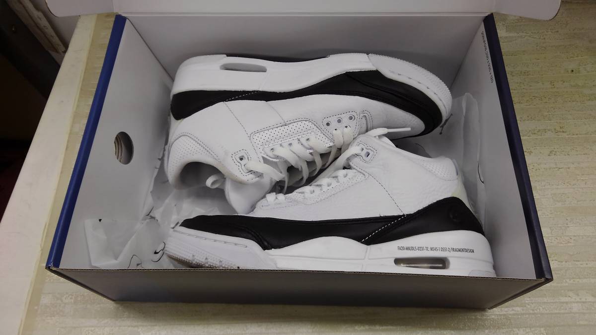 T374-187 80 NIKE ARI JORDAN 3 RETRO SP×FRAGMENT DESIGN DA3595-100 US7 ...