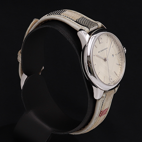 1円 稼働 良品 バーバリー BU10113 デイト チェック柄文字盤 QZ/クォーツ レディース腕時計 A0089232(バーバリー)｜売買 ...