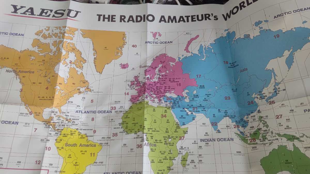 ヤエス YAESU ワールドマップ THE RADIO AMATEUR's WORLD MAP(アマチュア無線)｜売買されたオークション情報 ...