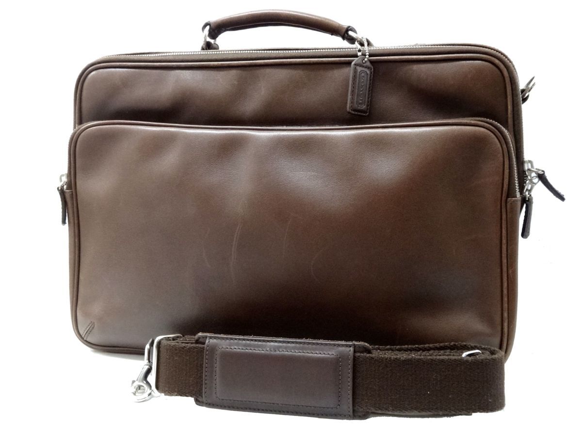 コーチ COACH ブリーフケース レザー ブラウン 2WAY G1S-5306 書類鞄 ビジネスバッグ 1円(ブリーフケース)｜売買された ...