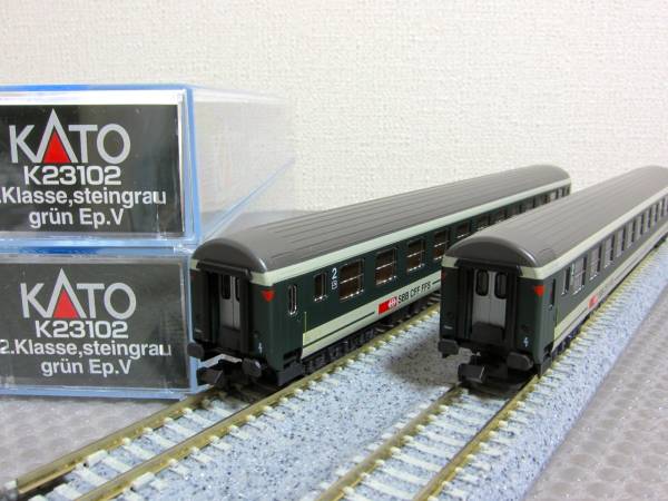 KATO K23102 SBB RIC客車 2等車 緑/灰色 2両 スイス(外国車輌)｜売買されたオークション情報、yahooの商品情報をアーカイブ公開 - オークファン（aucfan.com）