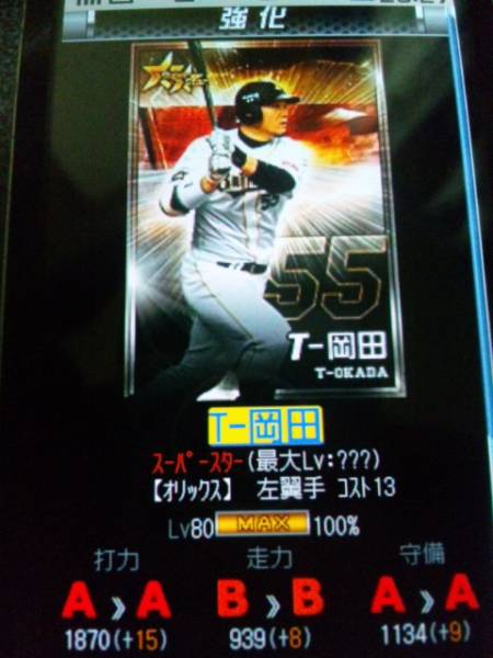 モバゲー大熱狂プロ野球カードスーパースターT-岡田SSLv80他-8枚(その他)｜売買されたオークション情報、yahooの商品情報をアーカイブ ...