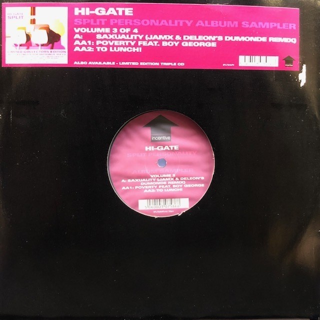 Hi-Gate - Split Personality Album Sampler 3 12" 33 RPM 45 RPM Limited ...