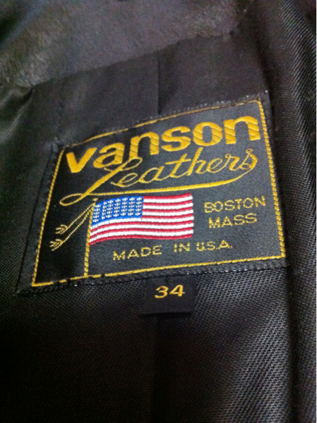 VANSON バンソン RJP BP サイズ34(ライダースジャケット)｜売買されたオークション情報、yahooの商品情報をアーカイブ公開 - オークファン（aucfan.com）
