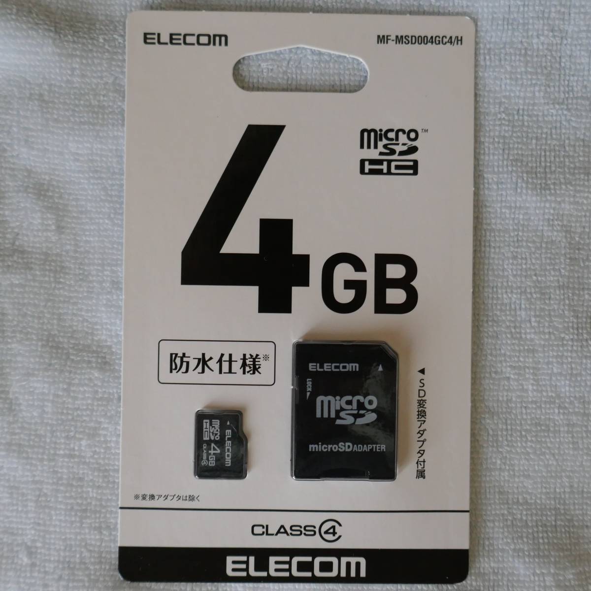 エレコム ELECOM MF-MSD004GC4/H 4GB マイクロ SD HC micro SD HC 防水仕様 クラス4 SD変換アダプタ付属(4GB)｜売買されたオークション情報 ...