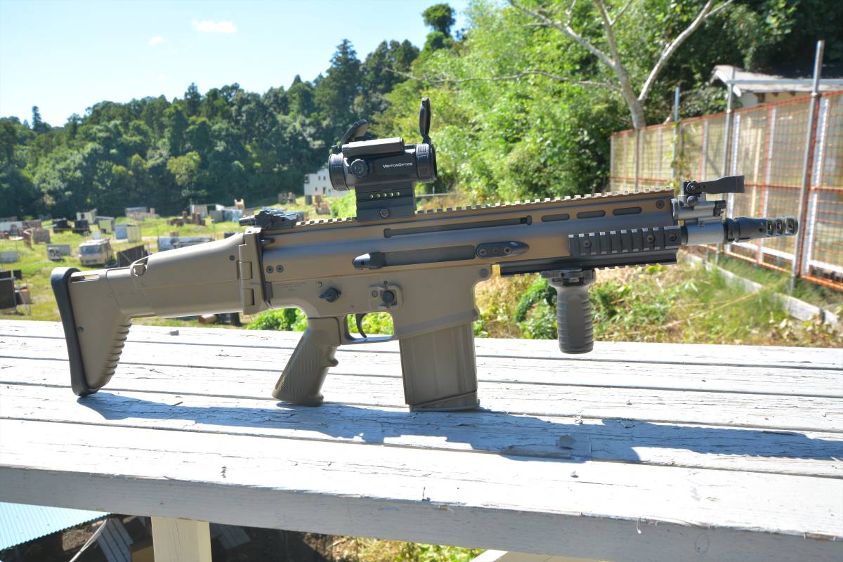 動画あり 東京マルイ 次世代電動ガン SCAR-H 内部カスタム 調整済み VectorOptics ダットサイト deadair ハイダー ...