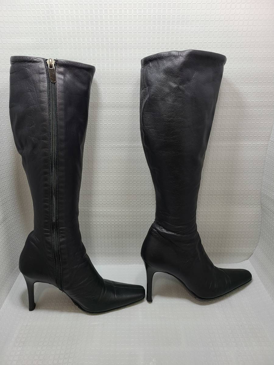 プールサイド POOLSIDE ロングブーツ ブラック 黒色 23cm(23.0cm)｜売買されたオークション情報、yahooの商品情報をアーカイブ公開 - オークファン（aucfan.com）