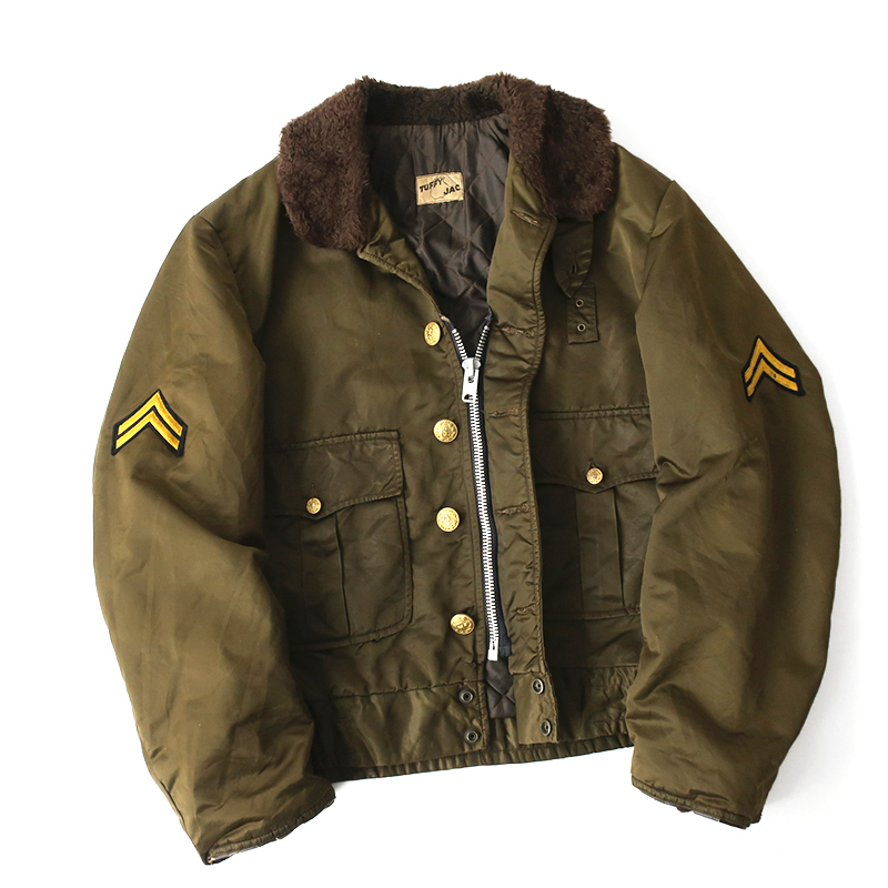 US古着 70's TUFFY JAC Skinner Super 8612Twill POLICE Jacket TALONジップ/襟ボア ...