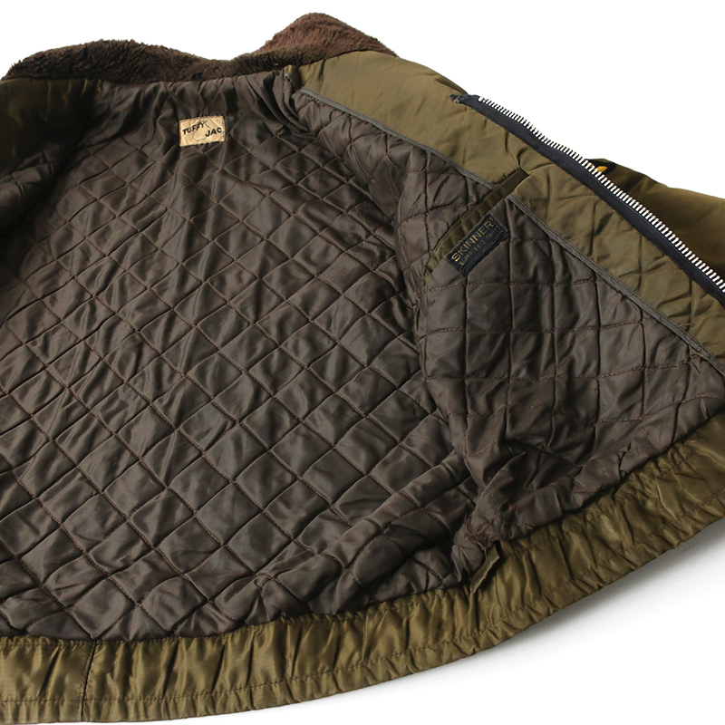 US古着 70's TUFFY JAC Skinner Super 8612Twill POLICE Jacket TALONジップ/襟ボア ...