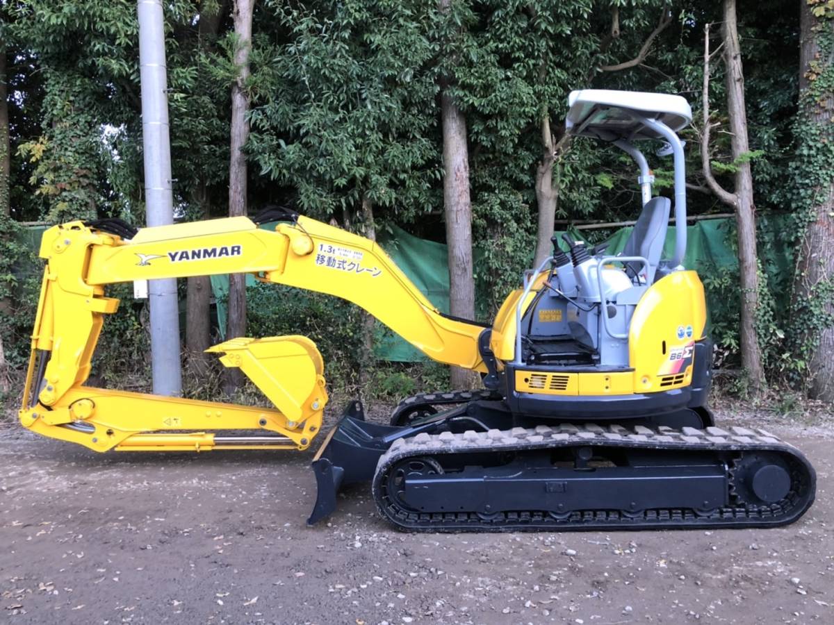 平成22年ヤンマー YANMAR B6-6A シグマ クレーン仕様 イモビライザーキー マルチ 倍速 全塗装(建設機械、重機)｜売買された ...