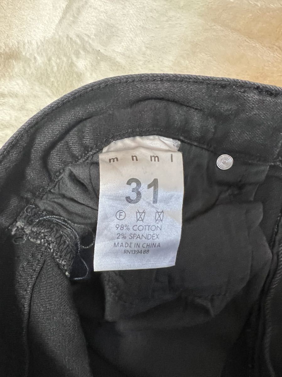 mnml ミニマルDENIM ストレッチデニム 31 black(W31～)｜売買されたオークション情報、yahooの商品情報をアーカイブ公開 - オークファン（aucfan.com）
