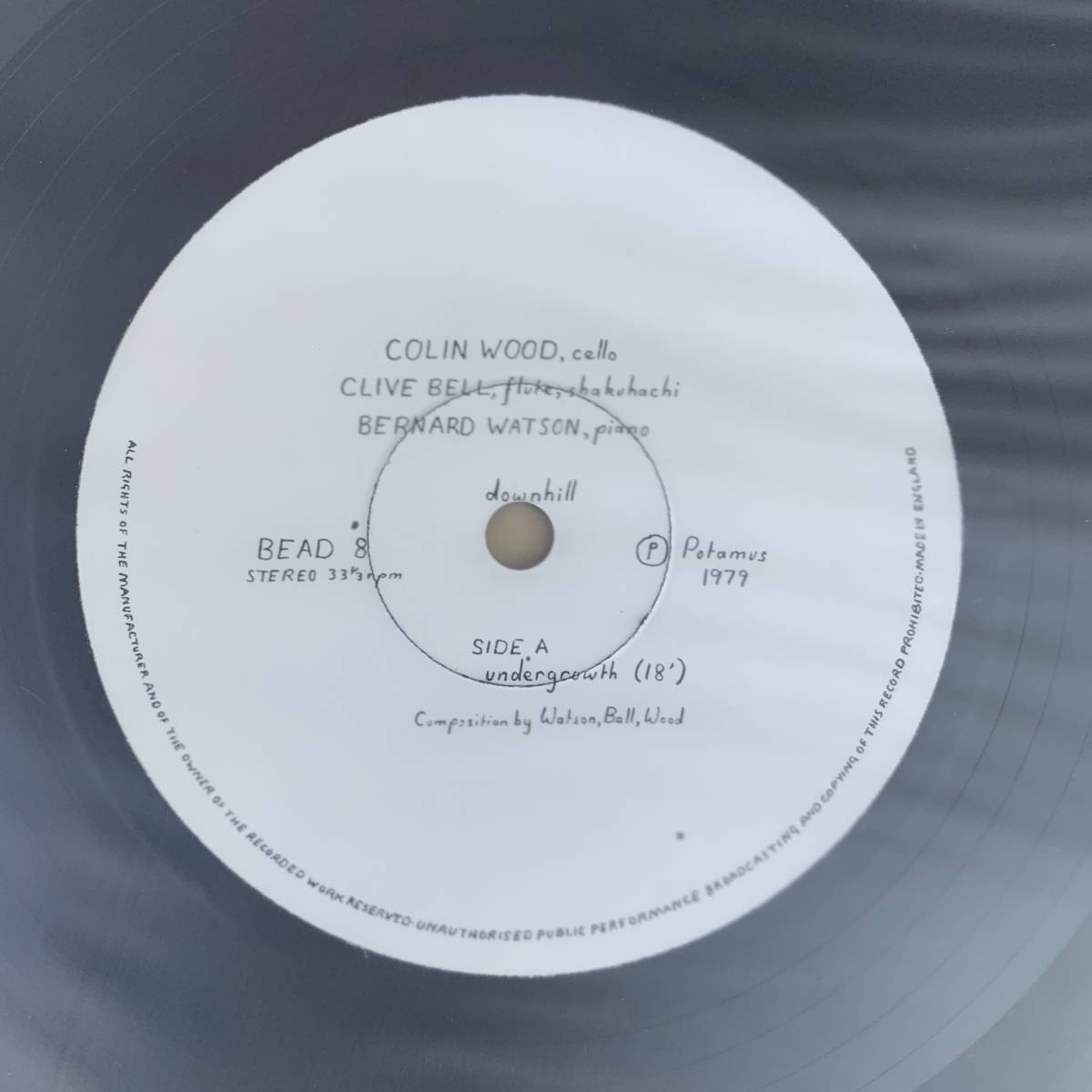 JAZZ RARE RECORD COLIN WOOD - BERNARD WATSON - CLIVE BELL / Downhill UK ...