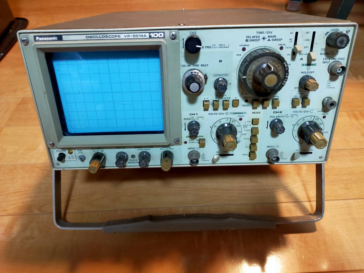 ジャンク Panasonic VP-5514A 2ch 100MHz オシロスコープ パナソニック 電源コード付属(その他)｜売買された ...