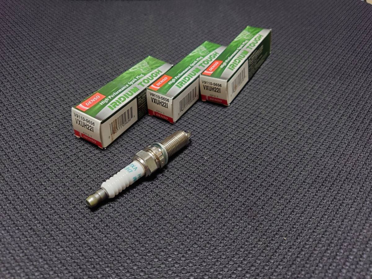 スズキ ワゴンR ワゴンRハイブリッド などデンソー イリジウムスパークプラグ イリジウムタフ VXUH22I x3本 一台分(スパークプラグ ...