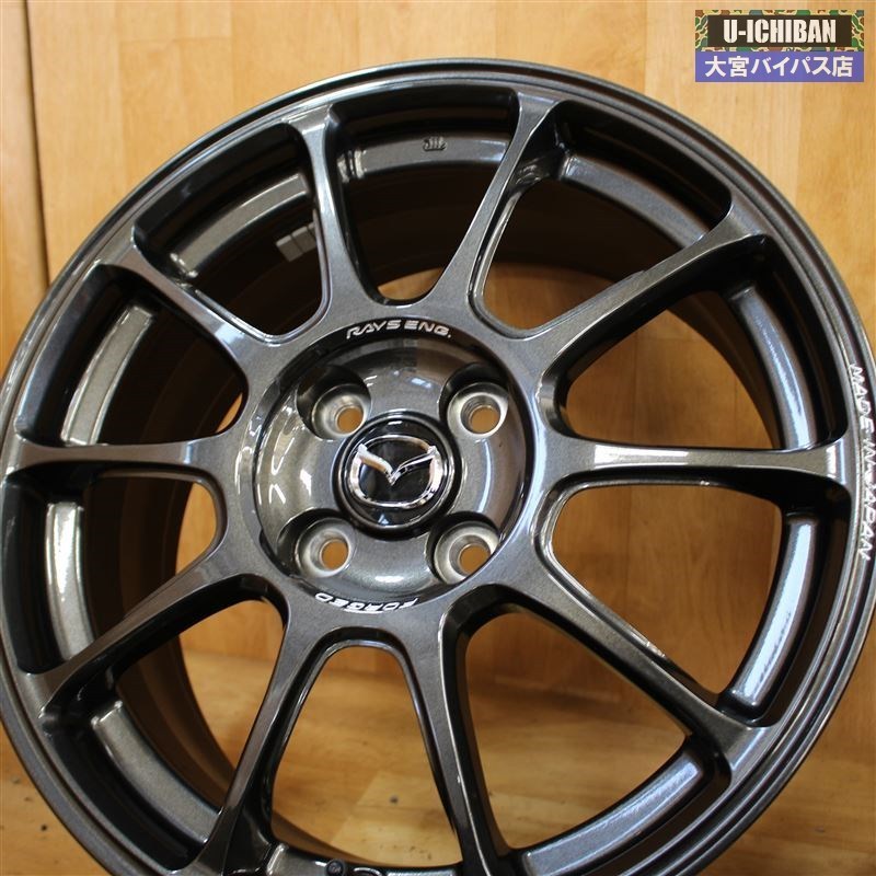 ロードスター 純正 ND系 RAYS ZE40 16インチ 7J +45 4H100 ホイールのみ 4本セット 990S 純正 鍛造 004 ...