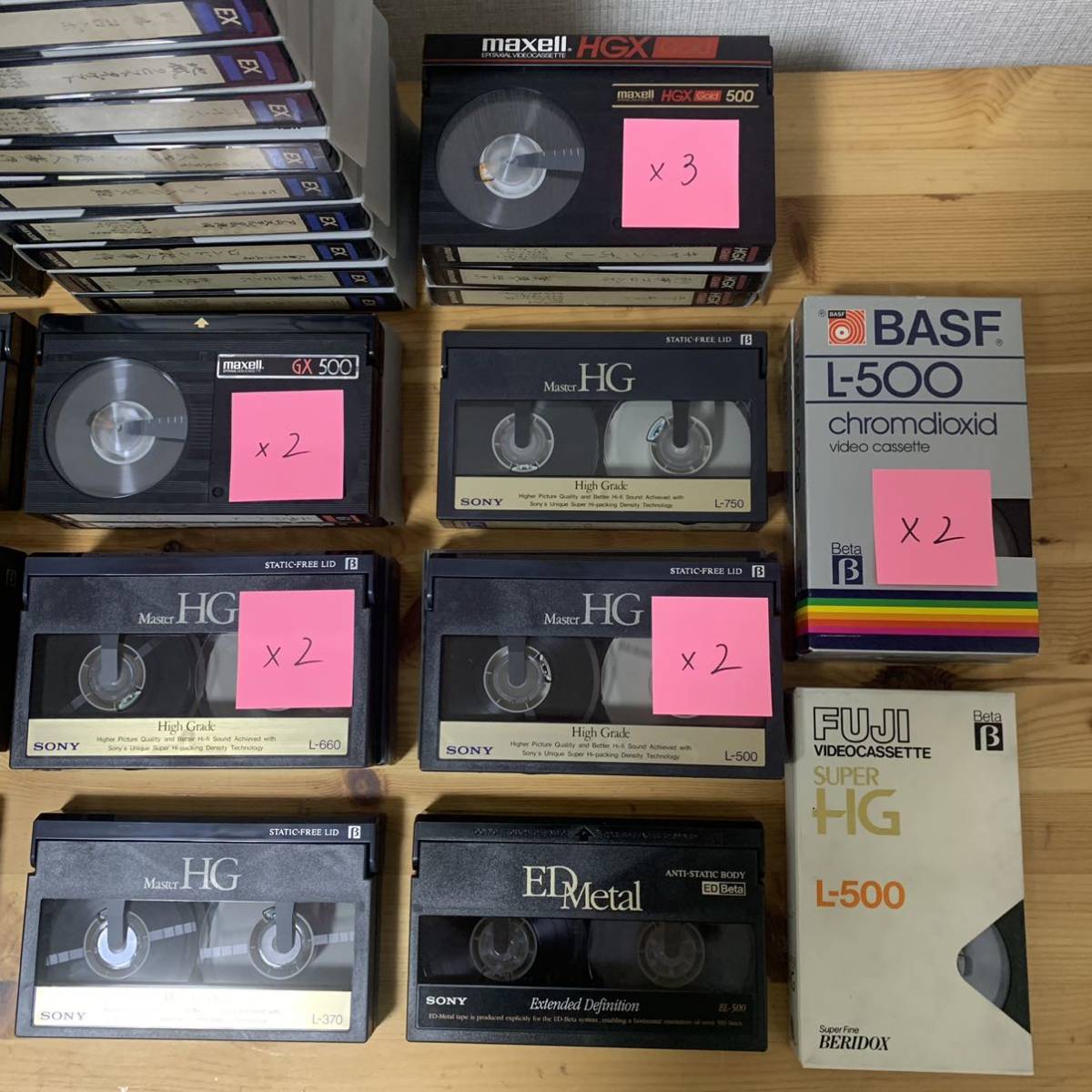 36本 ベータテープ SONY Master HG L-660 L-750 ED-Metal FUJI L-500 BASF maxell ...