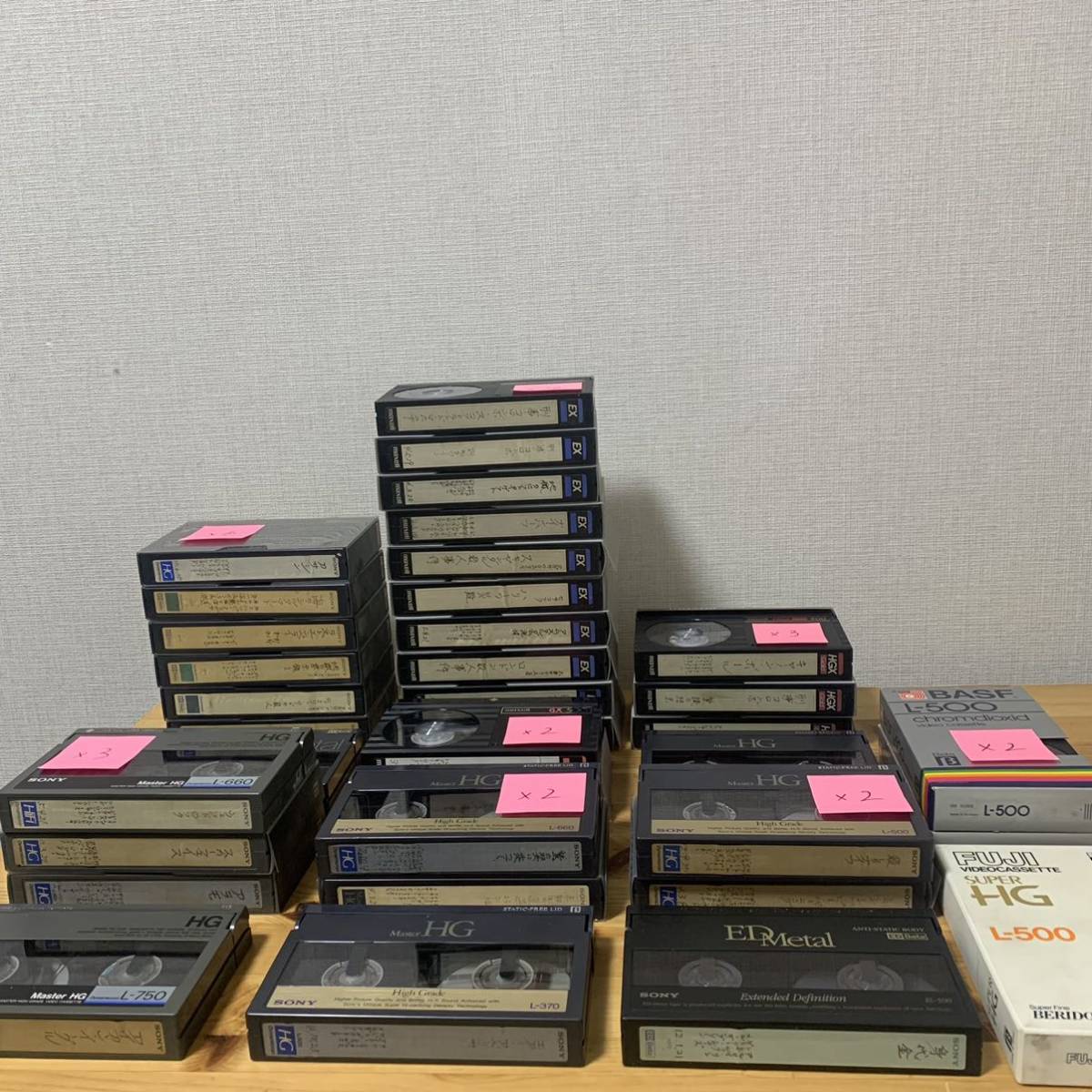 36本 ベータテープ SONY Master HG L-660 L-750 ED-Metal FUJI L-500 BASF maxell ...
