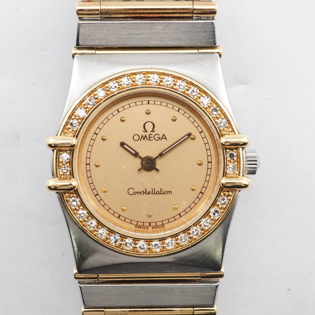 品 ダイヤ オメガ コンステレーション Ref 895.1080 Cal 1455 OMEGA Constellation クォーツ コンビ ...