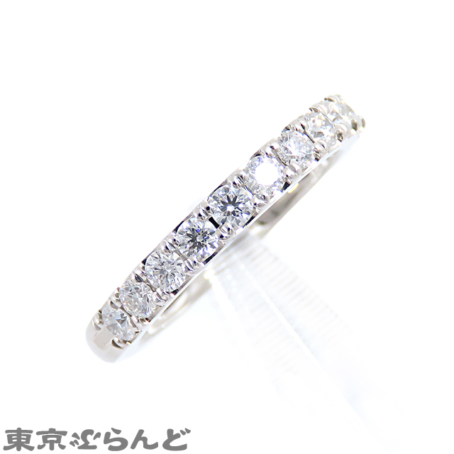 101542861 ラザールダイヤモンド THE LAZARE DIAMOND アルバ ダイヤ ハーフエタニティ リング 指輪 Pt950 プラチナ 0.5ct 8号相当 仕上済(プラチナ台 ...
