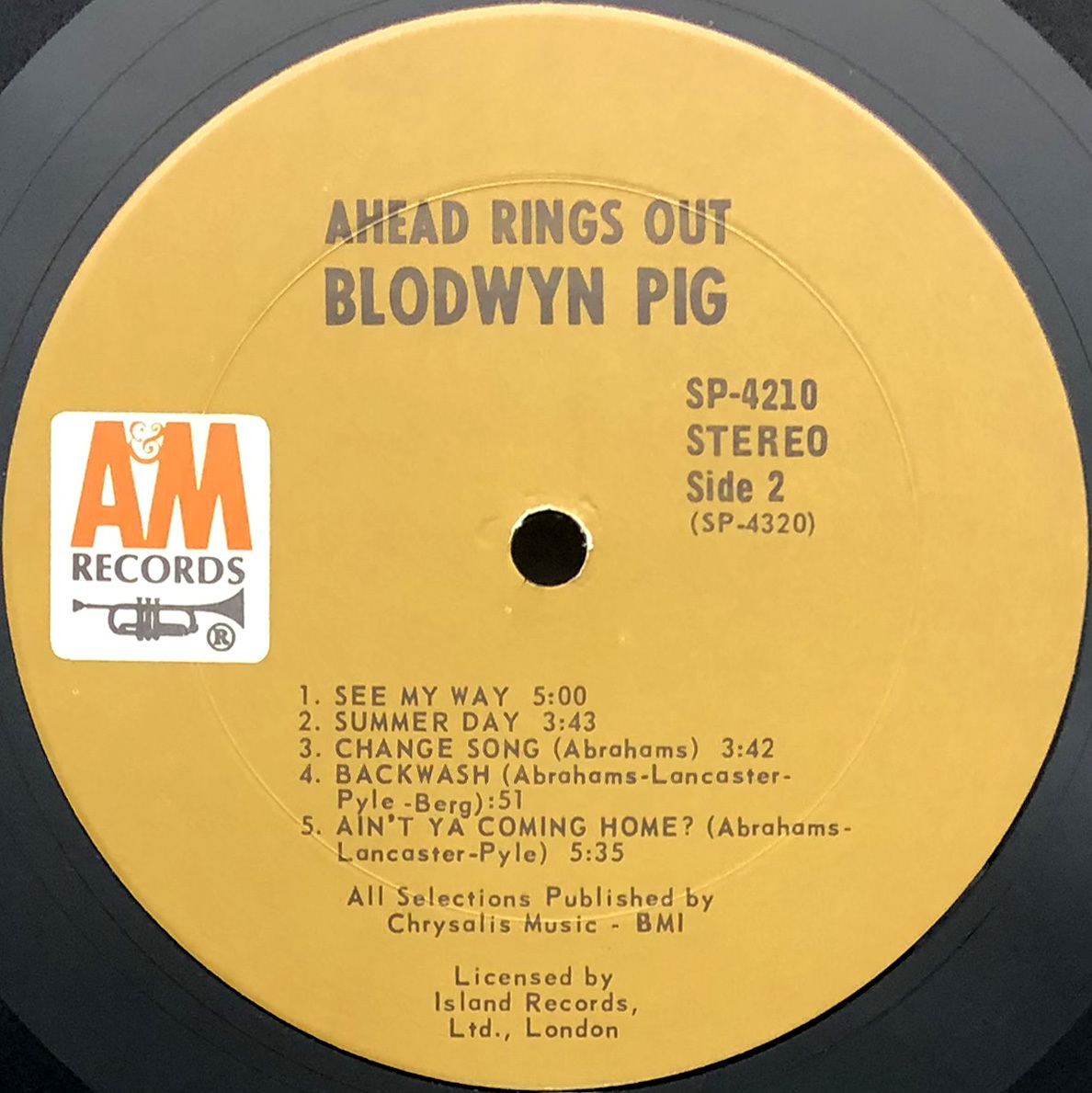 US ORIG LP BLODWYN PIG/Ahead Rings Out 1969年 初回TANラベ マト1 初期JETHRO TULL最 ...