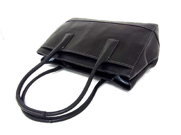 1円 COACH コーチ 11554 レザー トートバッグ ショルダーバッグ 肩掛けかばん メンズ レディース ブラック系 a3055CN ...
