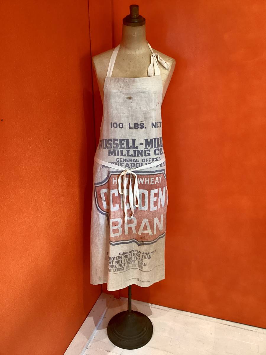 OCCIDENT Russell Miller Co. Vintage seed sack remake apron(エプロン)｜売買された ...