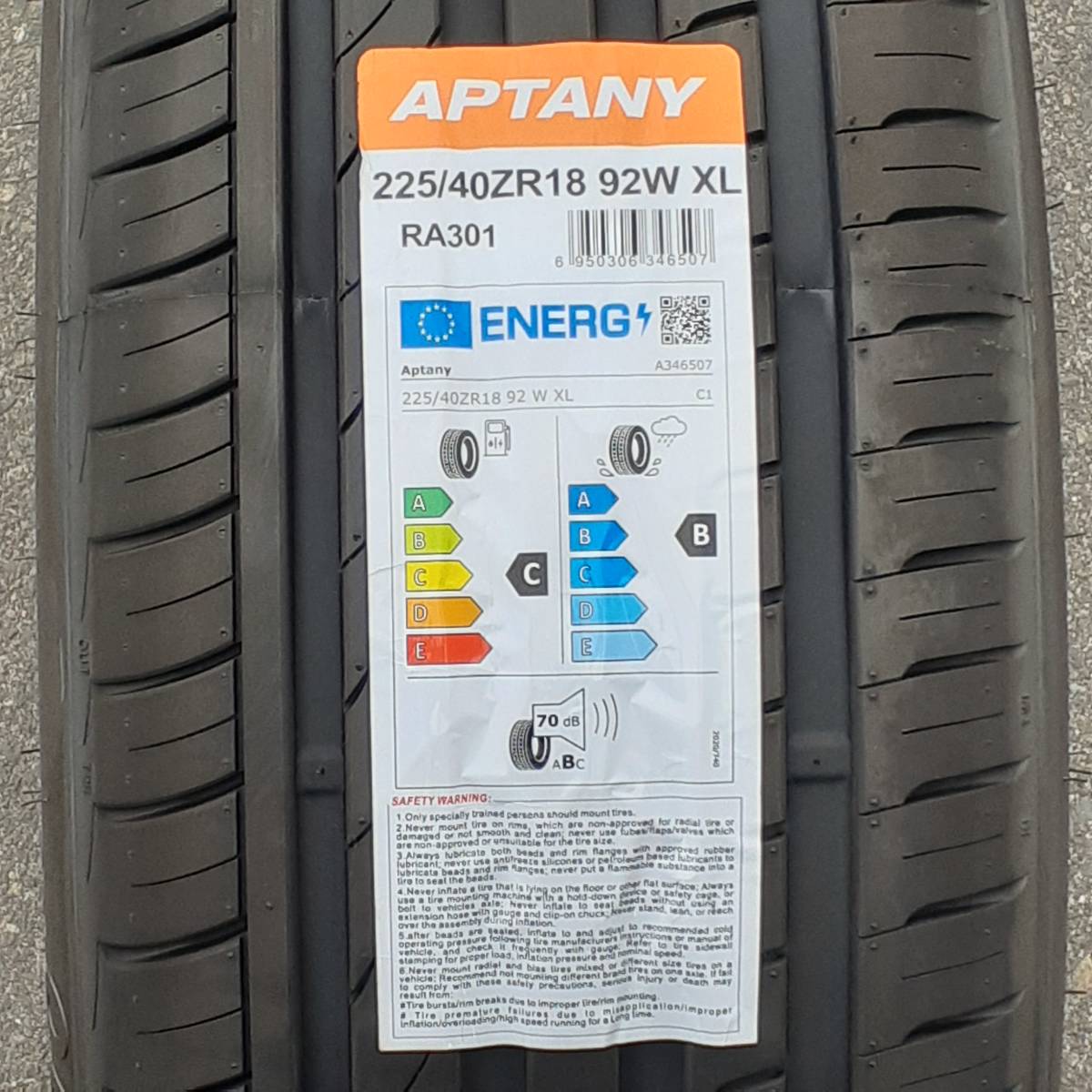225/40R18 92W XL APTANY SPORT MACRO RA301 21年製 2本送料税込 \10 400より 1(その他 ...