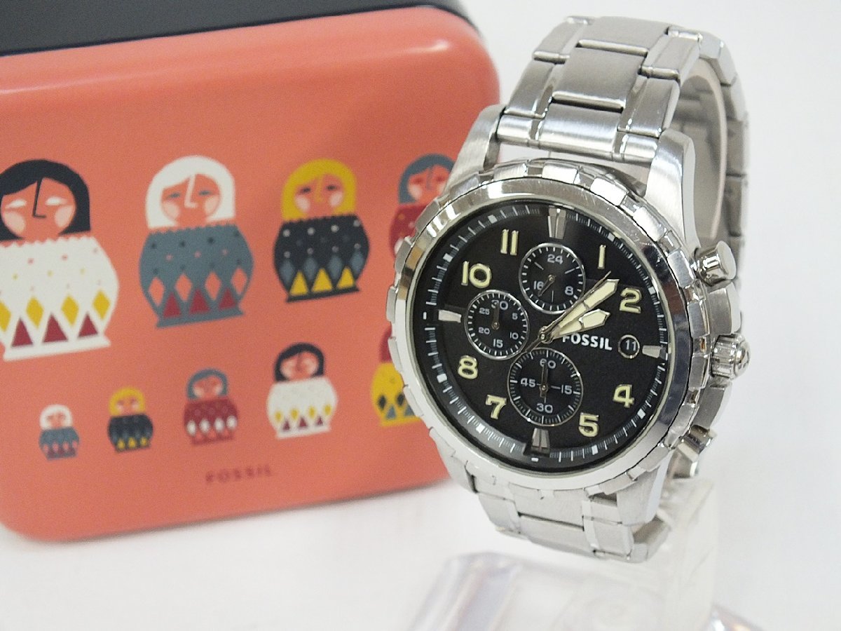 15A-46-002-1 FOSSIL フォッシル DEAN ディーン ステンレススチールウォッチ FS4542 腕時計 クオーツ ...