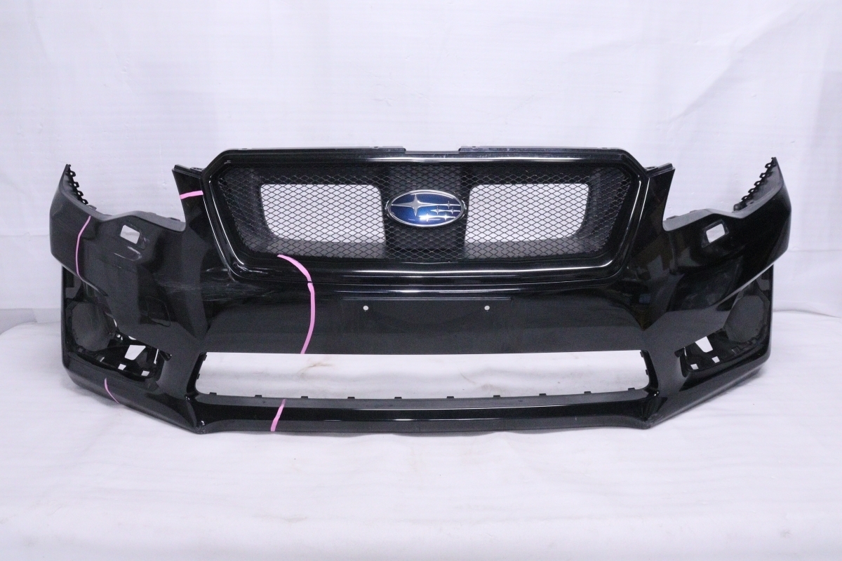 14-1178 純正OPグリル付 後期 GP GJ インプレッサ フロントバンパー 57704FJ050 ウォッシャー穴有 ブラックラメ 補修 ...