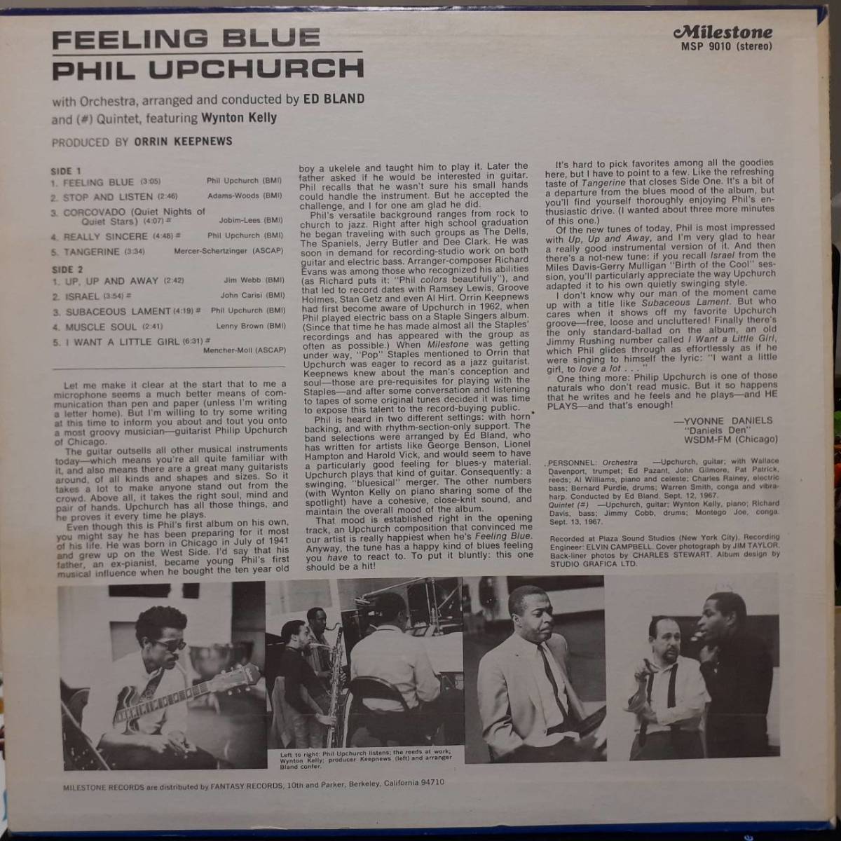 米MILESTONE 70's盤LP Phil Upchurch / Feeling Blue 1968年作の72年盤 MSP 9010 ...