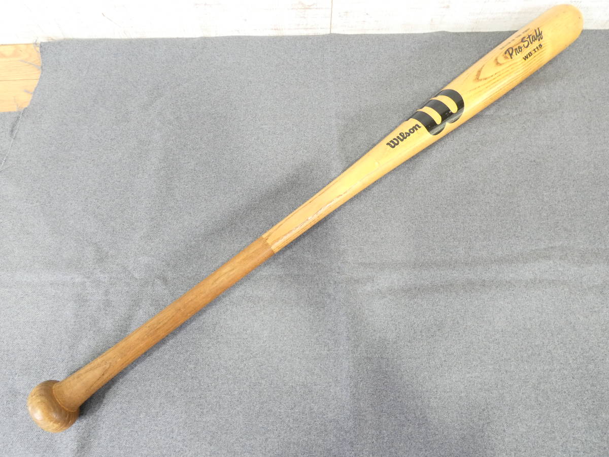 100円スタート 品 Wilson PRO STAFF WB-115 木製バット 詳細不明/ウィルソン/プロスタッフ/使用感あり/状態考慮 ...