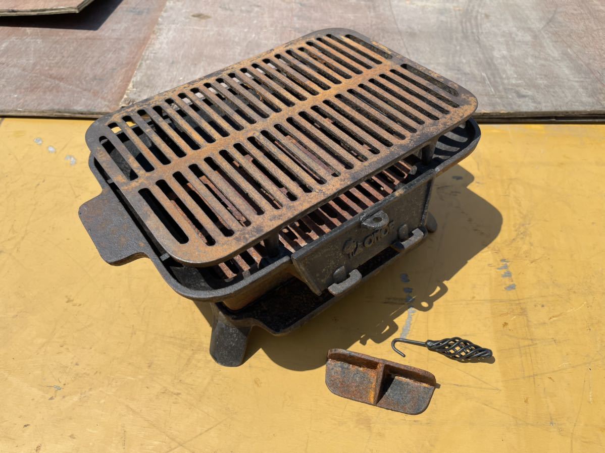 尾上製作所 onoe コンロ 角型 BBQコンロ バーベキューコンロ 焼き肉 鋳物 焚火台 尾上 オノエ おのえ グリル アウトドア(炭火用)｜売買されたオークション情報、yahooの商品情報 ...