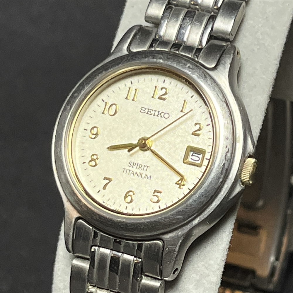 SEIKO セイコー SPIRIT スピリット TITANIUM チタン 7N82-6D30 レディース 腕時計 クォーツ 電池交換済(スピ ...