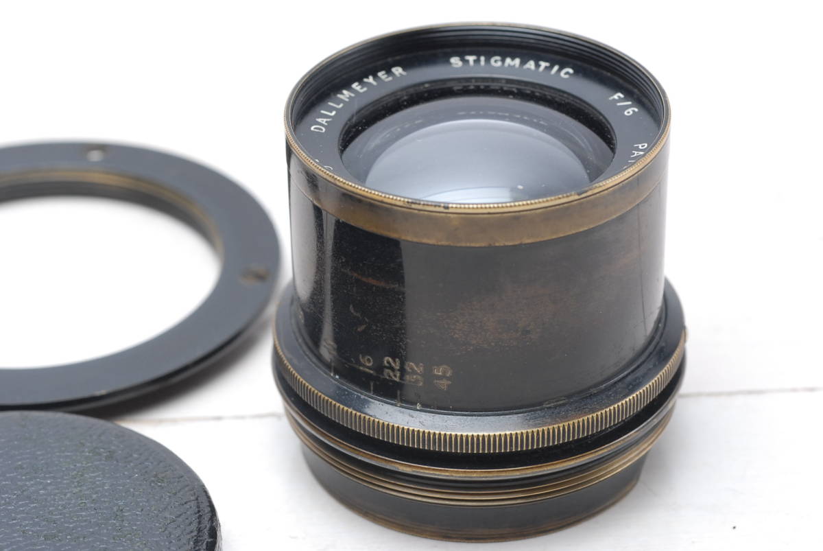 DALLMEYER STIGMATIC F/6 F=9゛座金付き ダルメイヤー ダルメア バレルレンズ バーレルレンズ(大判、中判カメラ用 ...