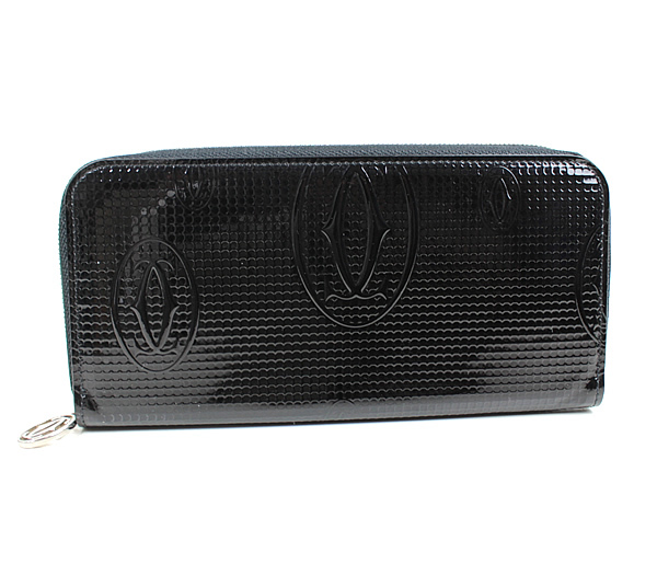 カルティエ ラウンドファスナー長財布 ハッピーパースデイ 同様 レザー ブラック 黒 q136(財布)｜売買されたオークション情報、yahoo ...