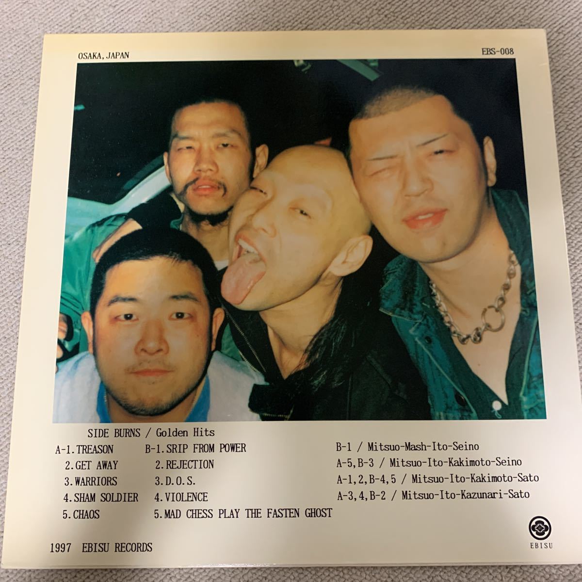 SIDE BURNS / GOLDEN HITS LP Oi skins CRIKEY CREW BLADE L.R.F. PRISONER ...