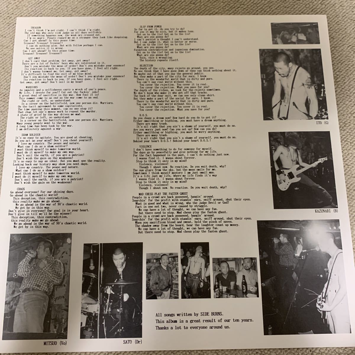 SIDE BURNS / GOLDEN HITS LP Oi skins CRIKEY CREW BLADE L.R.F. PRISONER ...
