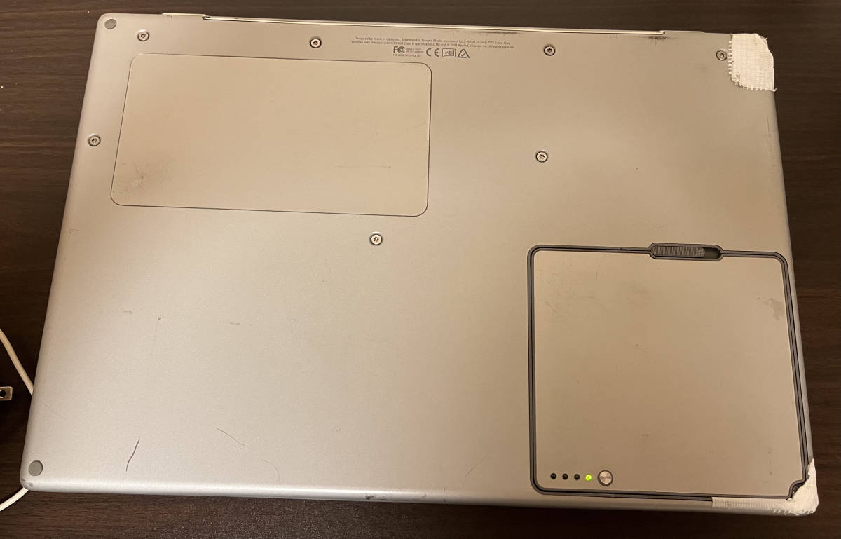 Apple PowerBook G4 Titanium A1025 1GHz 1024MB 80GB-HDD AC電源 動作良好(Power ...