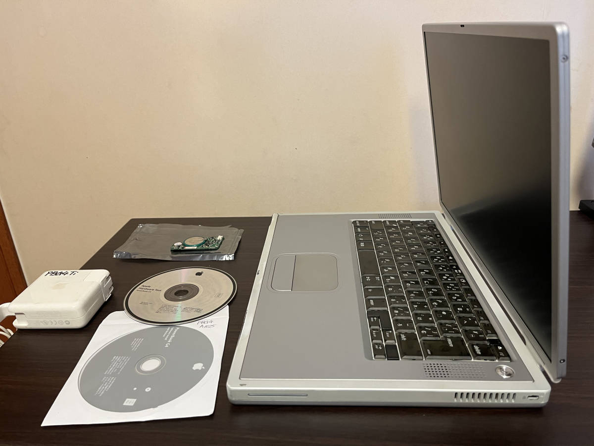 Apple PowerBook G4 Titanium A1025 1GHz 1024MB 80GB-HDD AC電源 動作良好(Power ...