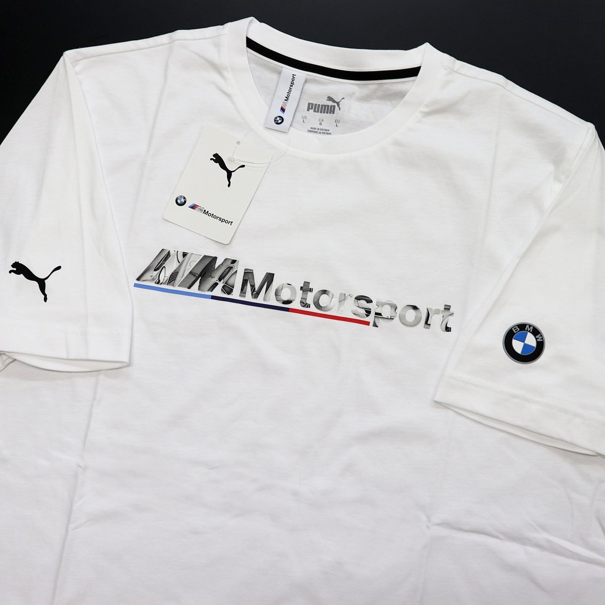 送料390円可能商品 プーマ PUMA X BMW モータースポーツ コラボ ロゴ入り コットン 半袖 Tシャツ 599529021N-L ...