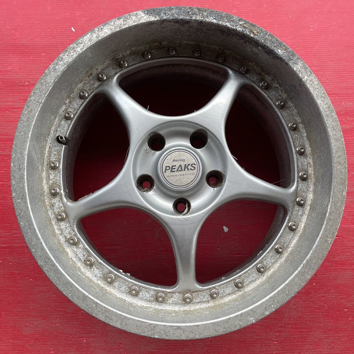 深リム 3ピース ENKEI RACING PEAKS エンケイ レーシング ピークス 17×9JJ+38 PCD114.3-5H ハブ径約 ...