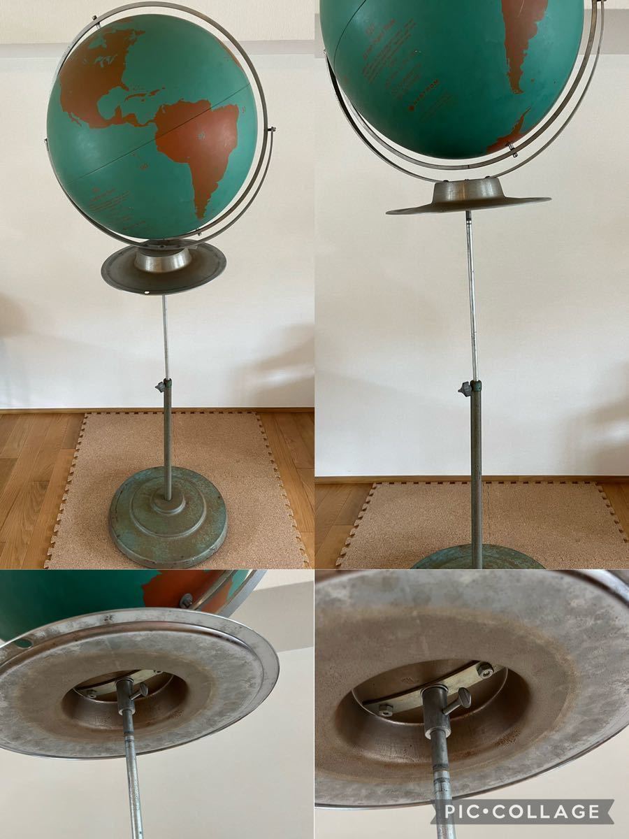 30s 40s 50s ビンテージ WW2 地球儀 A.J.Nystrom & Co. アンティーク US ARMY NAVY AIR ...