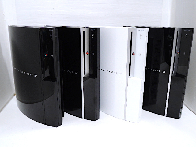 PS3 4台 CECHB CECHL×2 CECHH 本体 計4台セット 未チェック ジャンク プレイステーション3 厚型 ＃14(PS3本体 ...